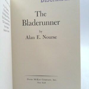 The Bladerunner by Alan Edward Nourse - Etsy