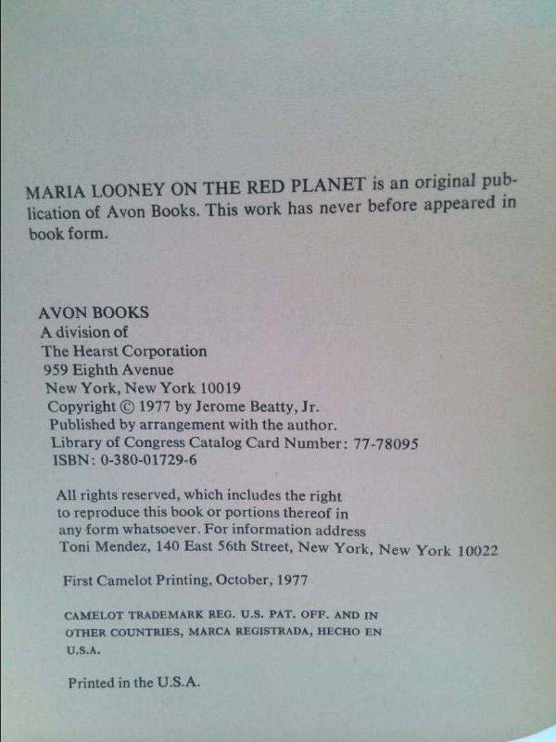 Maria Looney on the Red Planet by Jerome Beatty Jr. - Etsy