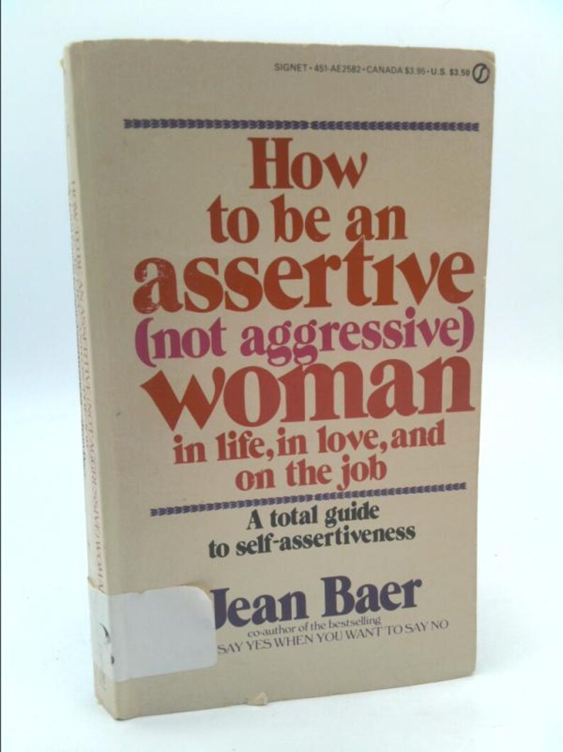 How to Be an Assertive Woman by Jean Baer - Etsy