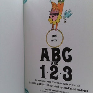 Fun With Abc and 1-2-3: an Alphabet and Counting Book in Rhyme by Hal ...