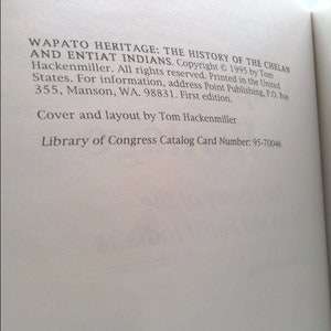 Wapato Heritage (the History of the Chelan and Entiat Indians) by Tom ...