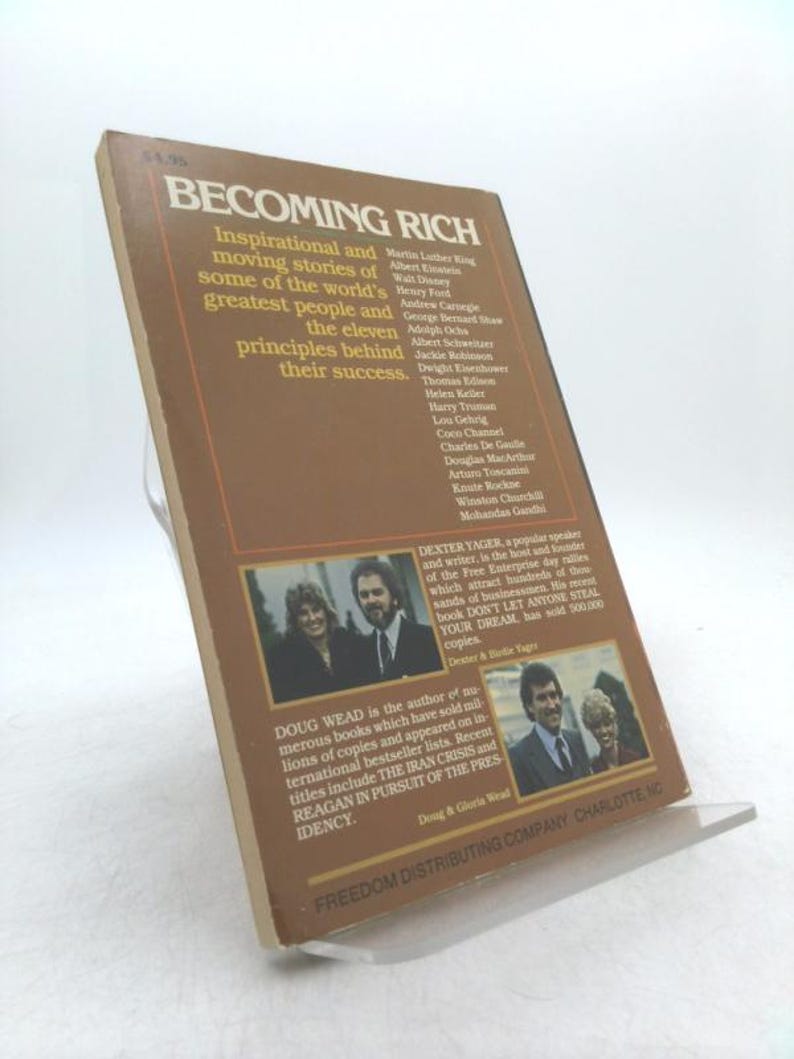 Becoming Rich by Doug Wead and Dexter Yager - Etsy