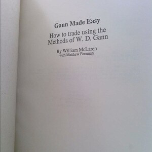 Gann Made Easy: How to Trade Using the Methodsof W. D. Gann by Bill Mclaren - Etsy