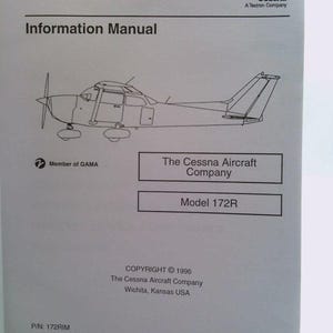 172R Skyhawk Information Manual by Cessna - Etsy