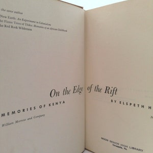 On the Edge of the Rift: Memories of Kenya by Elspeth Huxley - Etsy