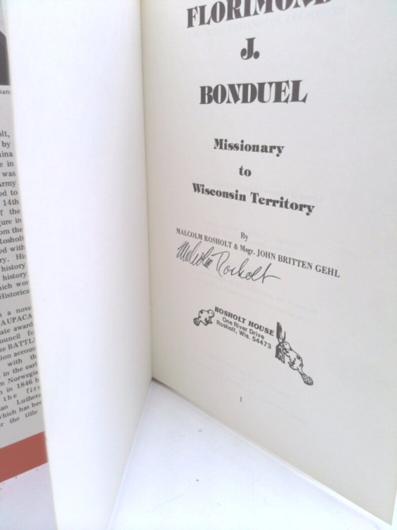 Florimond J. Bonduel, Missionary to Wisconsin Territory by Malcolm ...