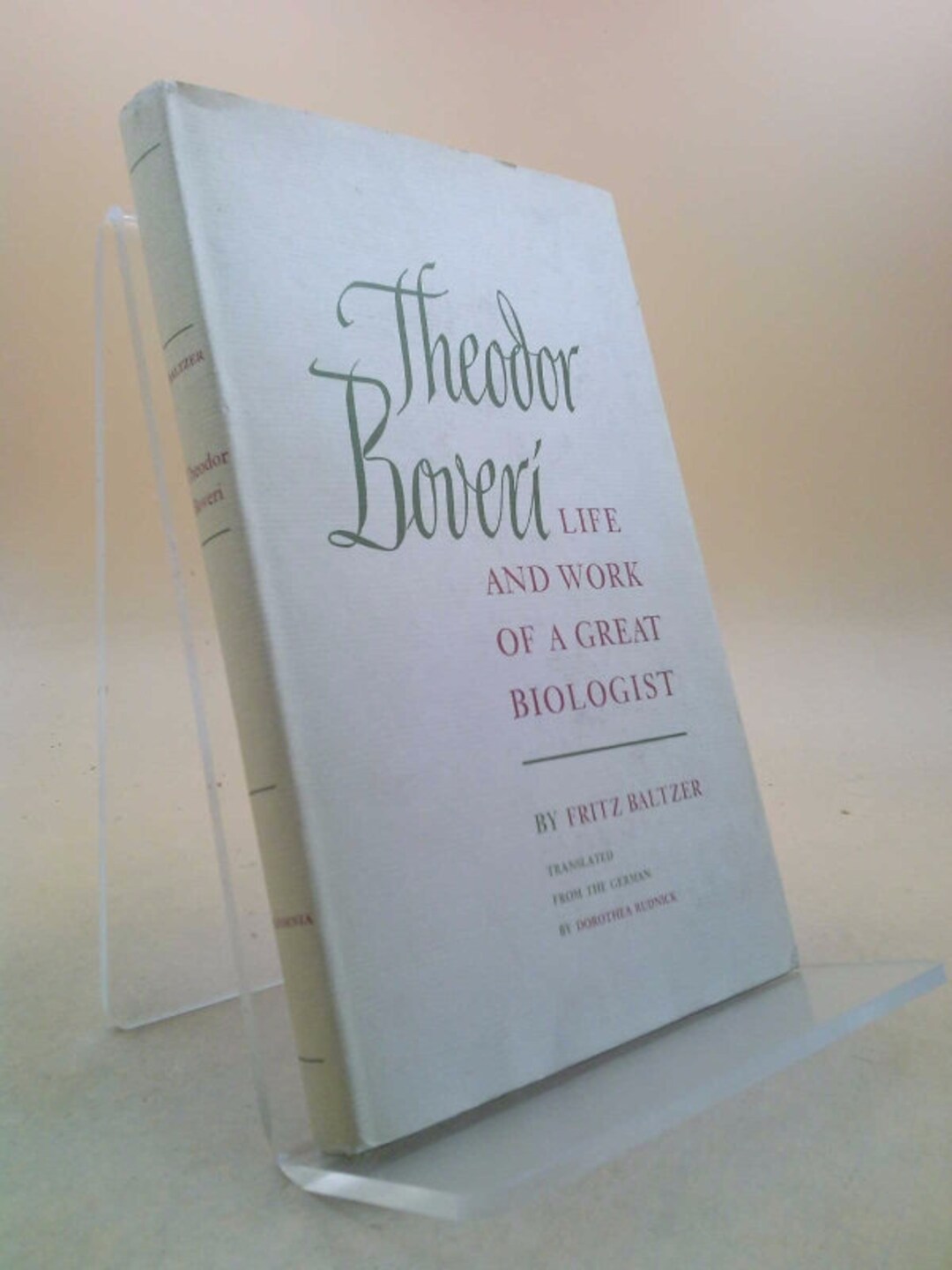 Theodor Boveri: Life and Work of a Great Biologist by F Baltzer - Etsy