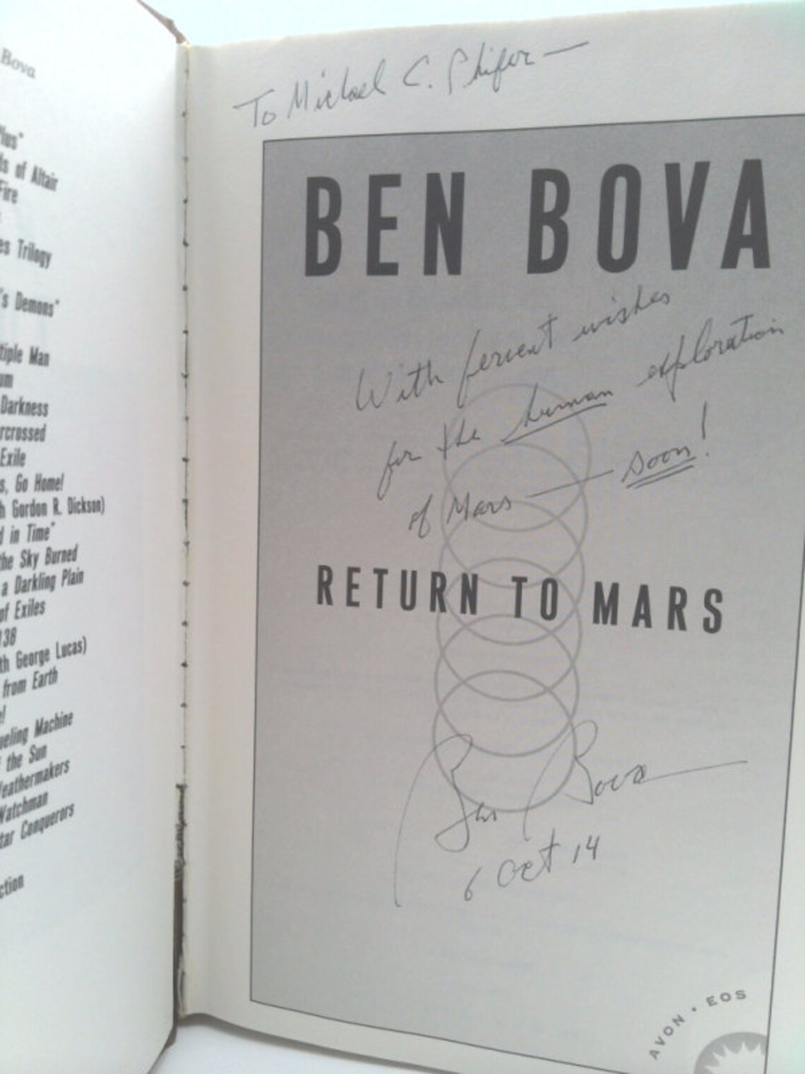 Return to Mars by Ben Bova - Etsy