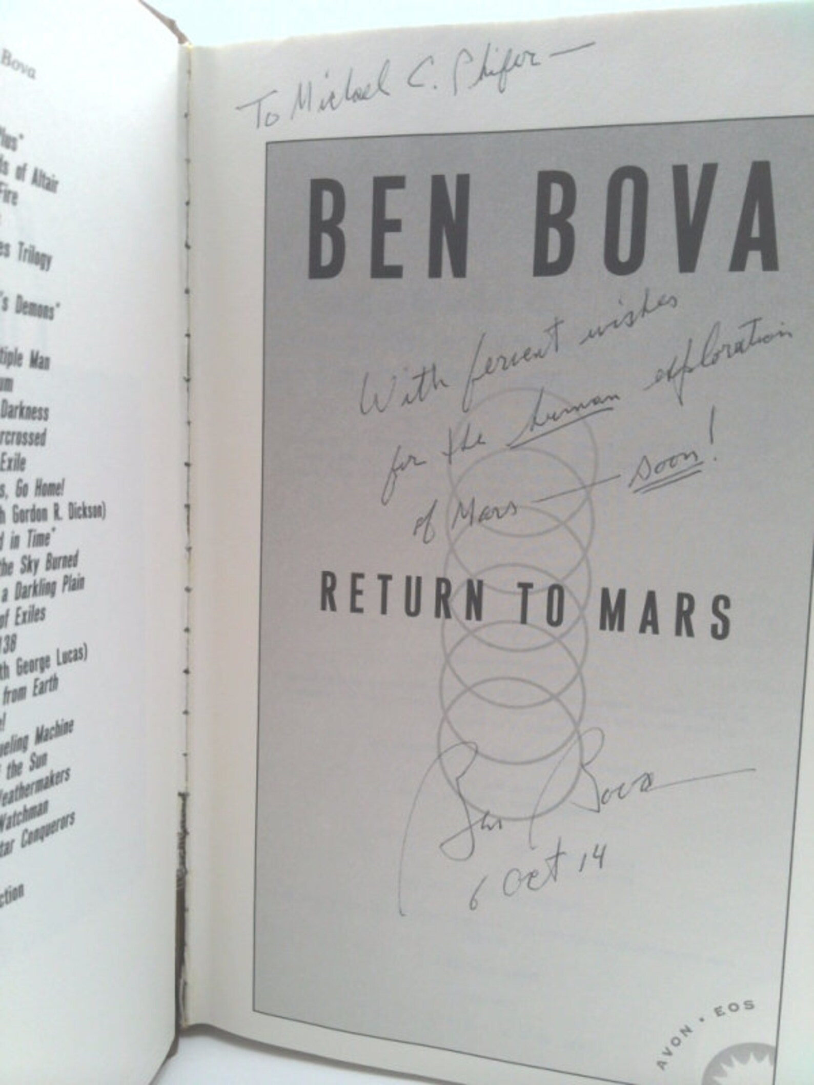 Return to Mars by Ben Bova - Etsy