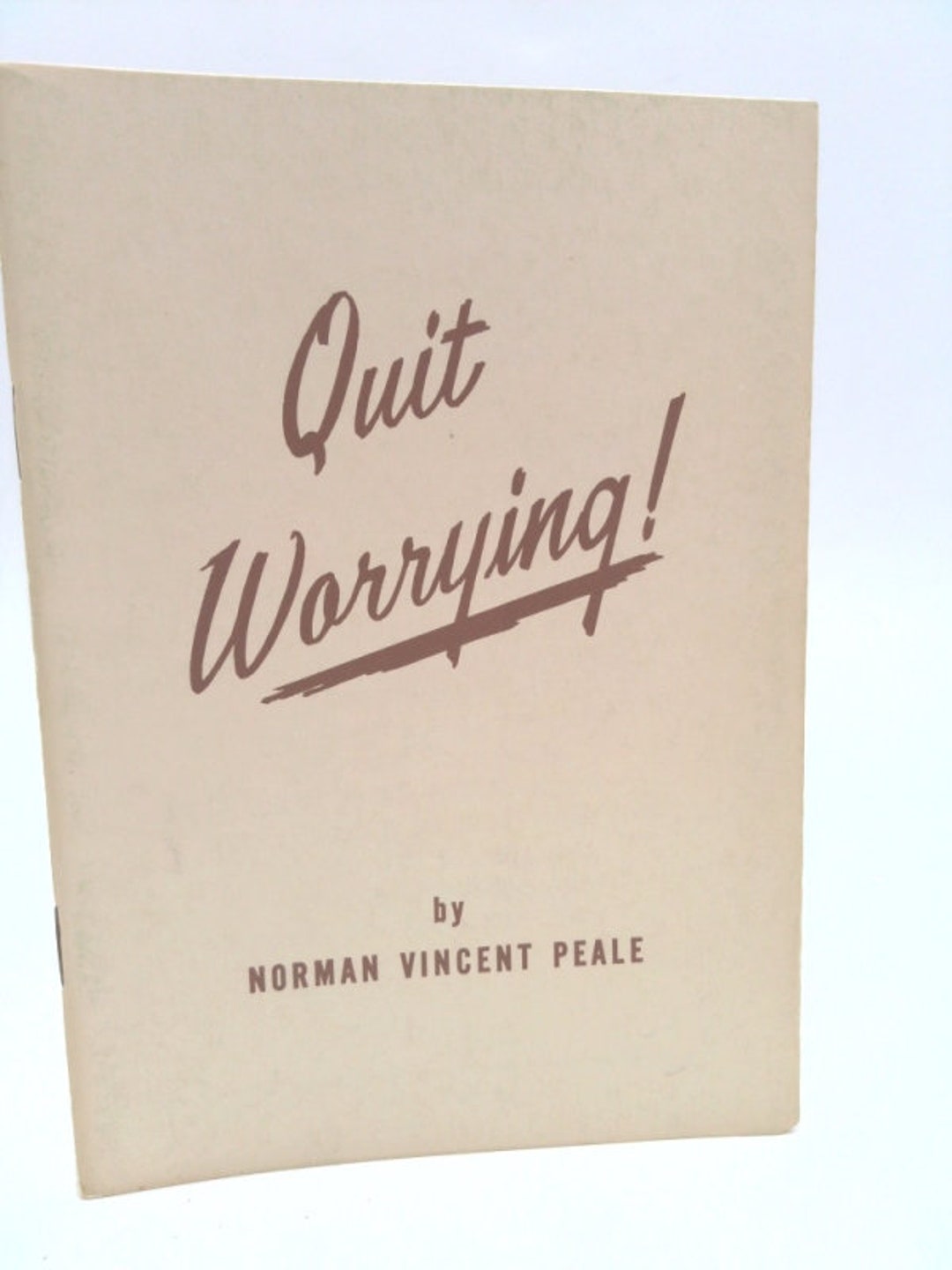 Quit Worrying by Norman Vincent Peale - Etsy