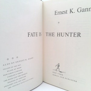 Fate is the Hunter by Ernest K. Gann - Etsy