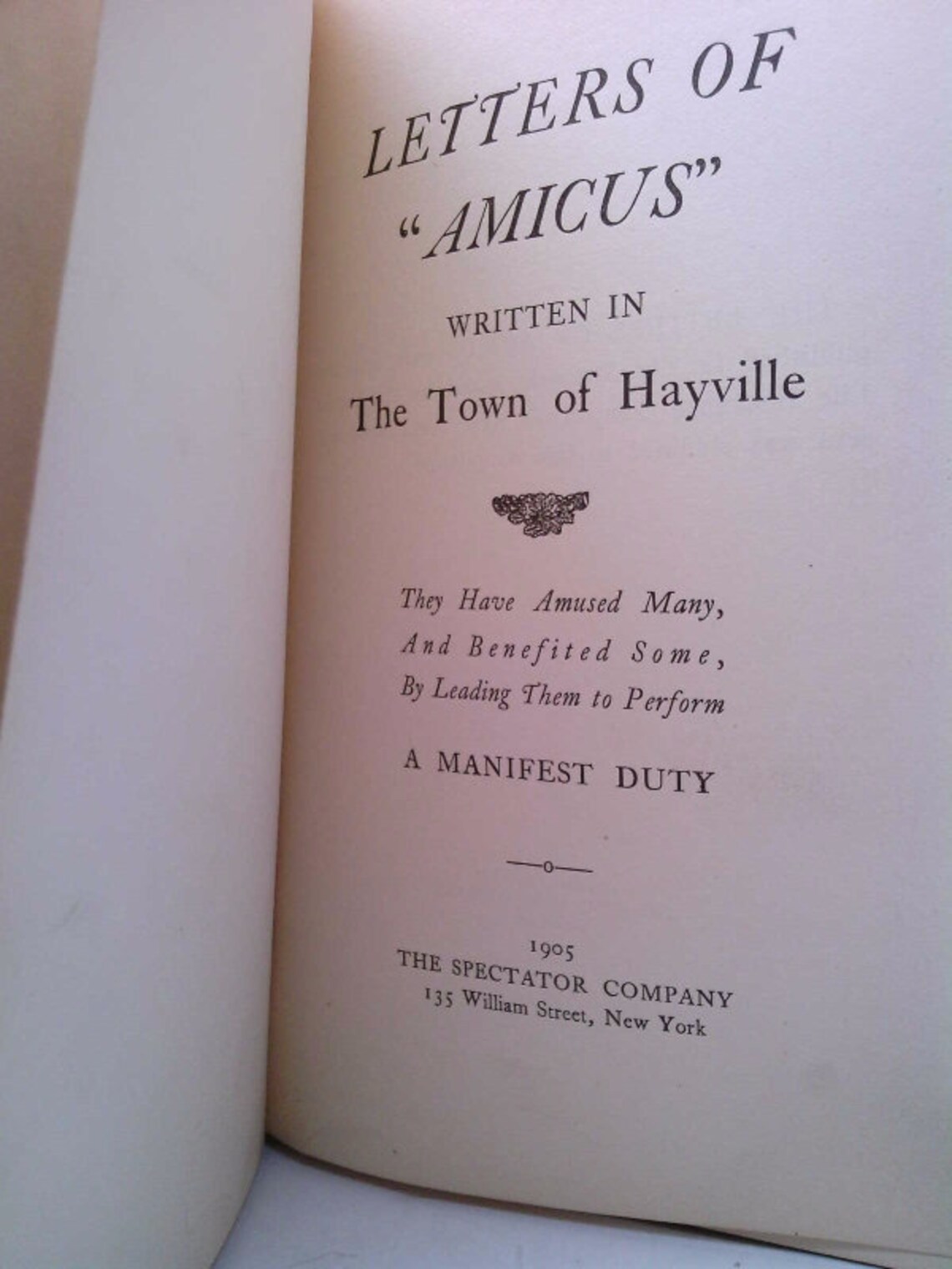 Letters of Amicus: Written in the Town of Hayville by Amicus - Etsy