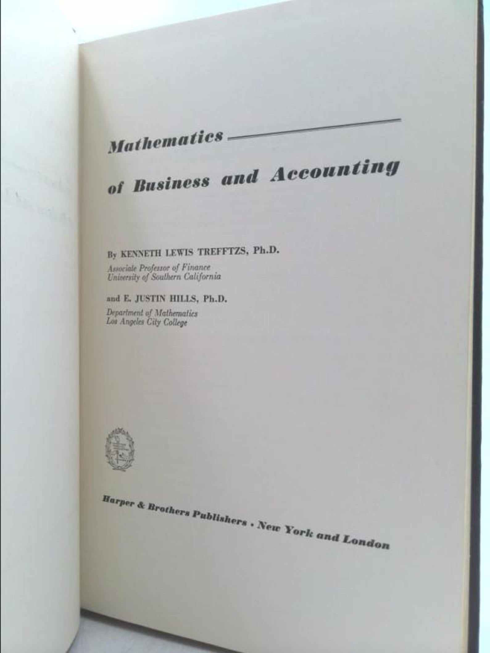 Mathematics of Business and Accounting by Kenneth Lewis - Etsy