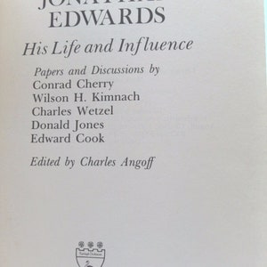 Jonathan Edwards; His Life and Influence. by Charles Wetzel - Etsy