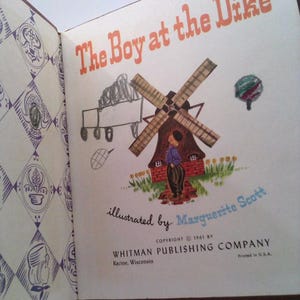 Top Top Book-the Boy at the Dike by Marguerite K. Scott - Etsy
