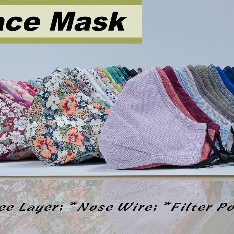Face Masks With Nose Wire - Etsy