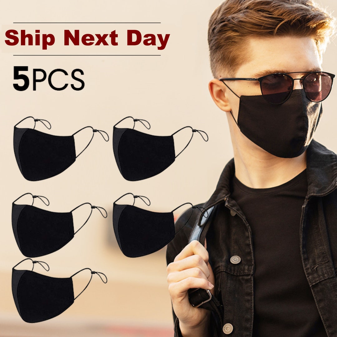 5 Pack Face Mask With Filter, Unisex for Man and Woman, Reusable ...