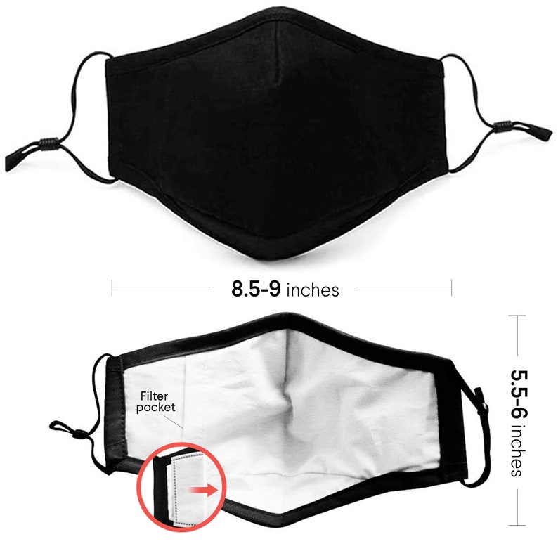 3 Pack Face Mask With Filter Unisex for Men and Women - Etsy