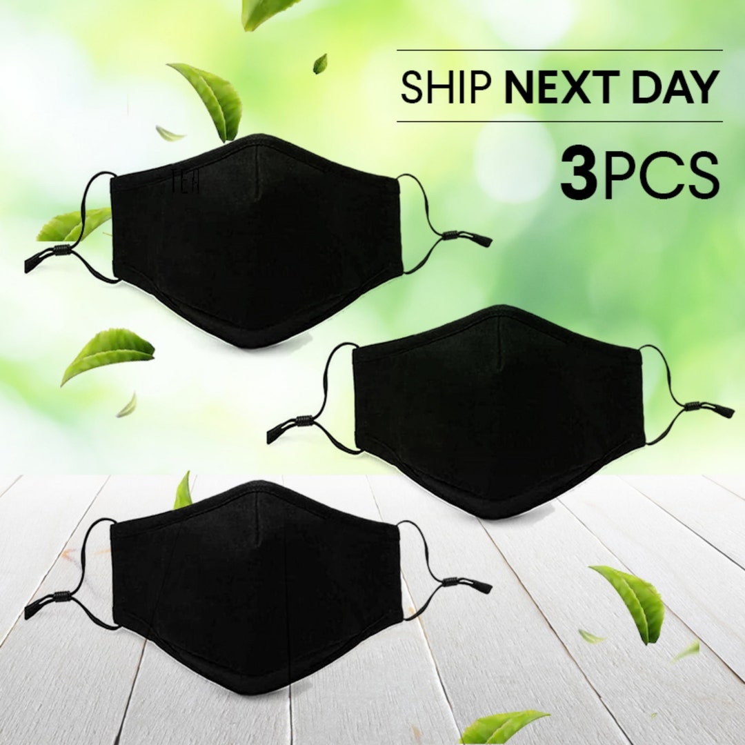 3 Pack Face Mask With Filter, Unisex for Men and Women, Reusable ...