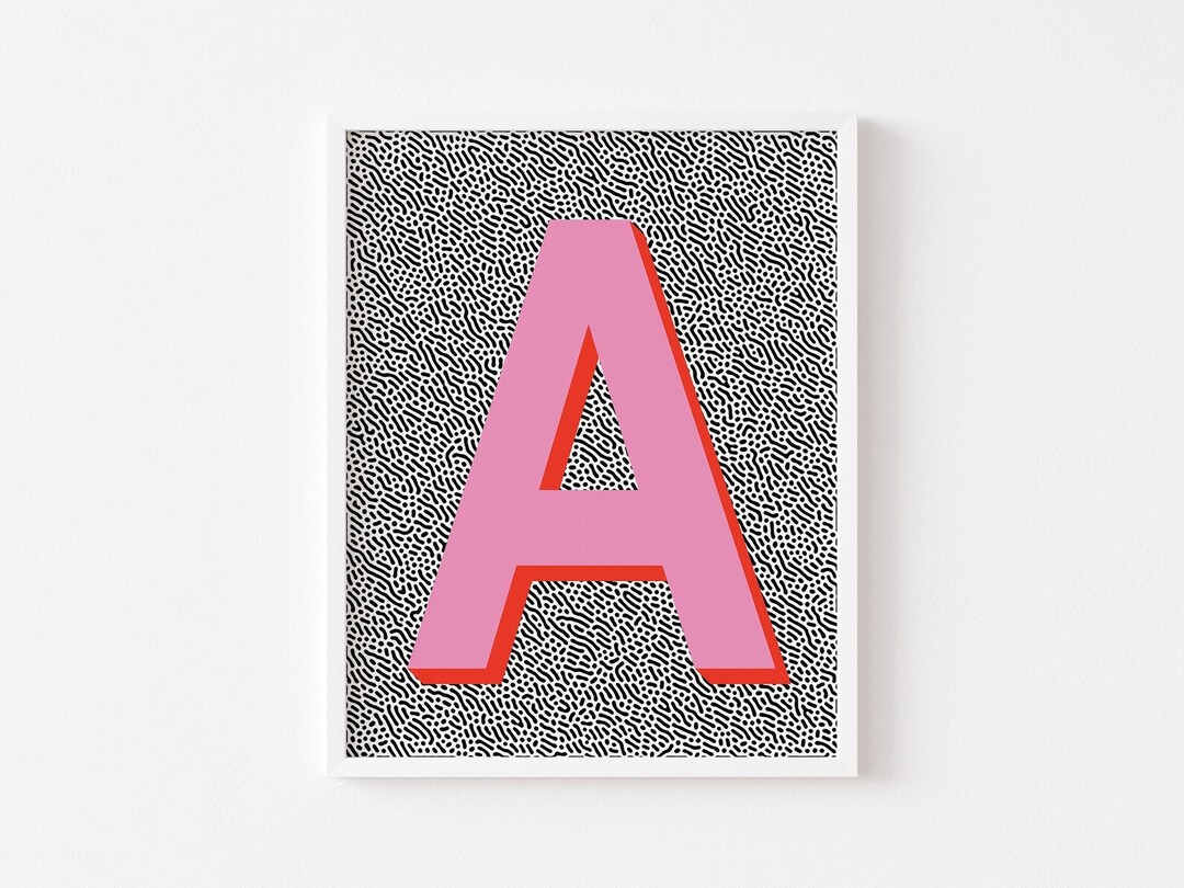 Custom Letter Art Print, Monogram Wall Art Print, Nursery Wall Art ...