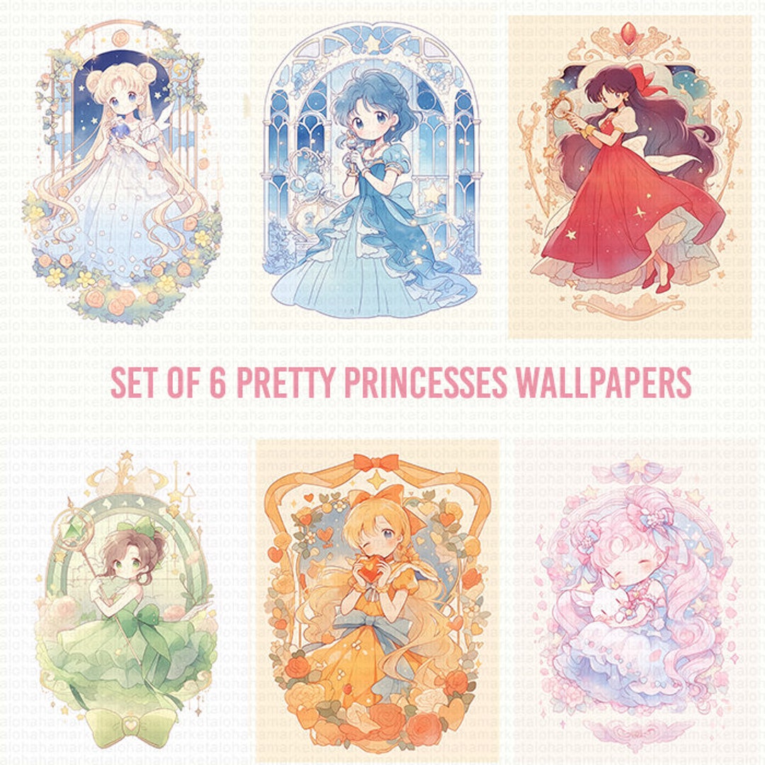 Enchanted Prom Night Princesses Digital Wallpaper Set - Etsy