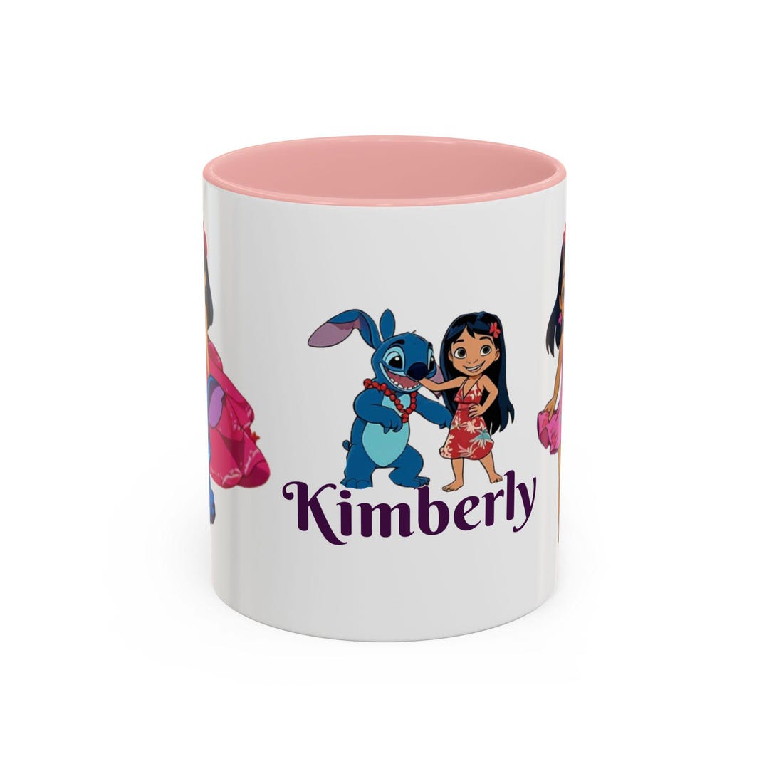 Cartoon Character Coffee Mug With Custom Name, Cute Gift for Kids, Fun ...