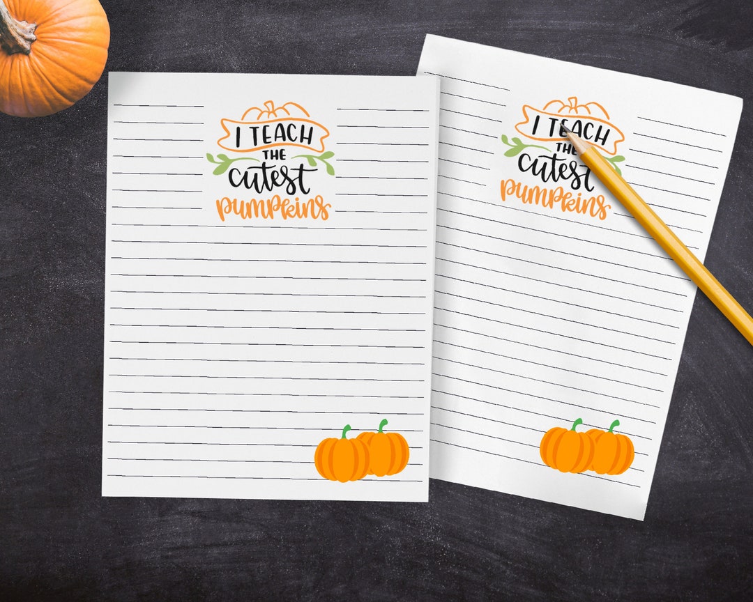 Teacher Notepad, I Teach the Cutest Pumpkins, Fall Notepad, Halloween ...
