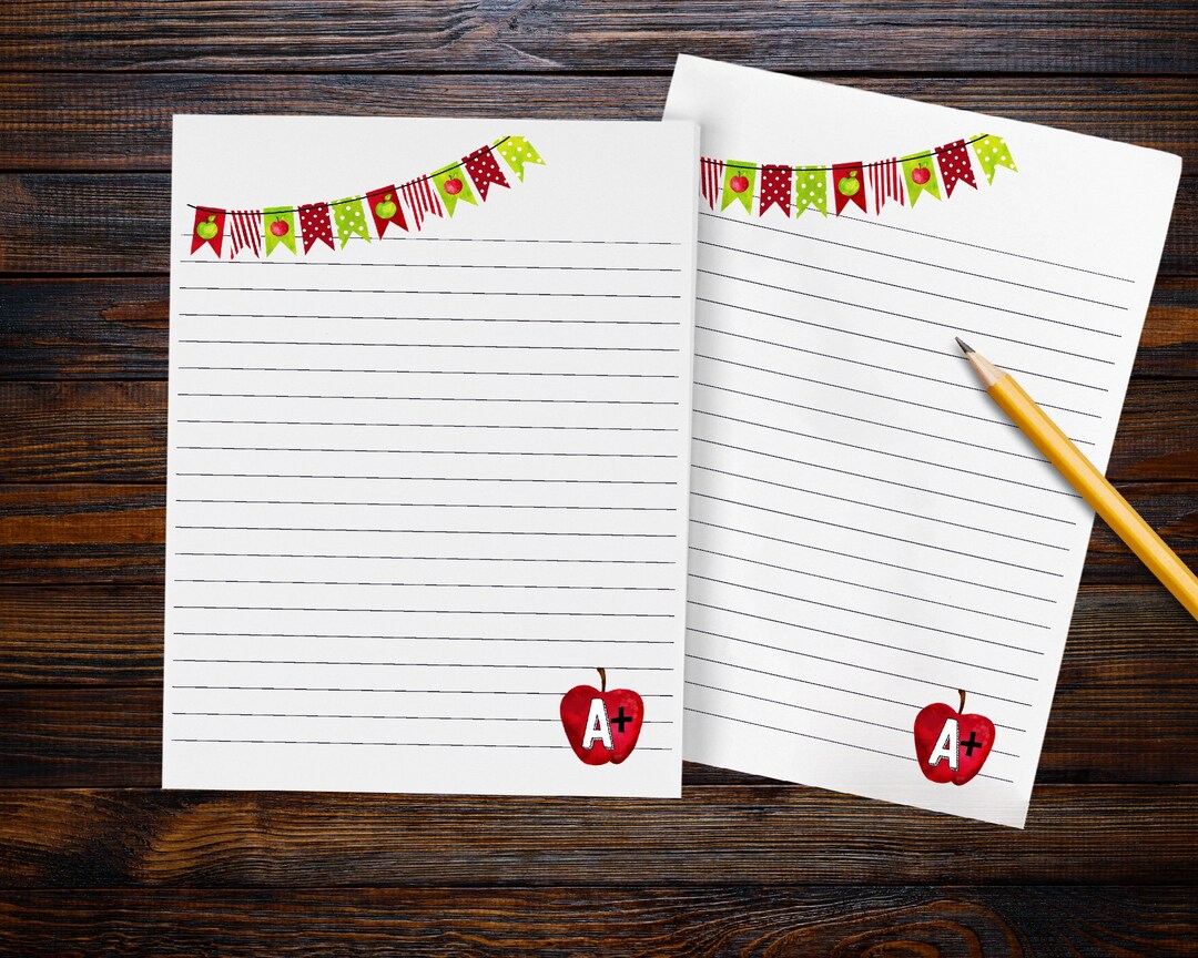 A+ Teaching Notepad, Apple Banner, Teacher Gift (50 Page) - Etsy