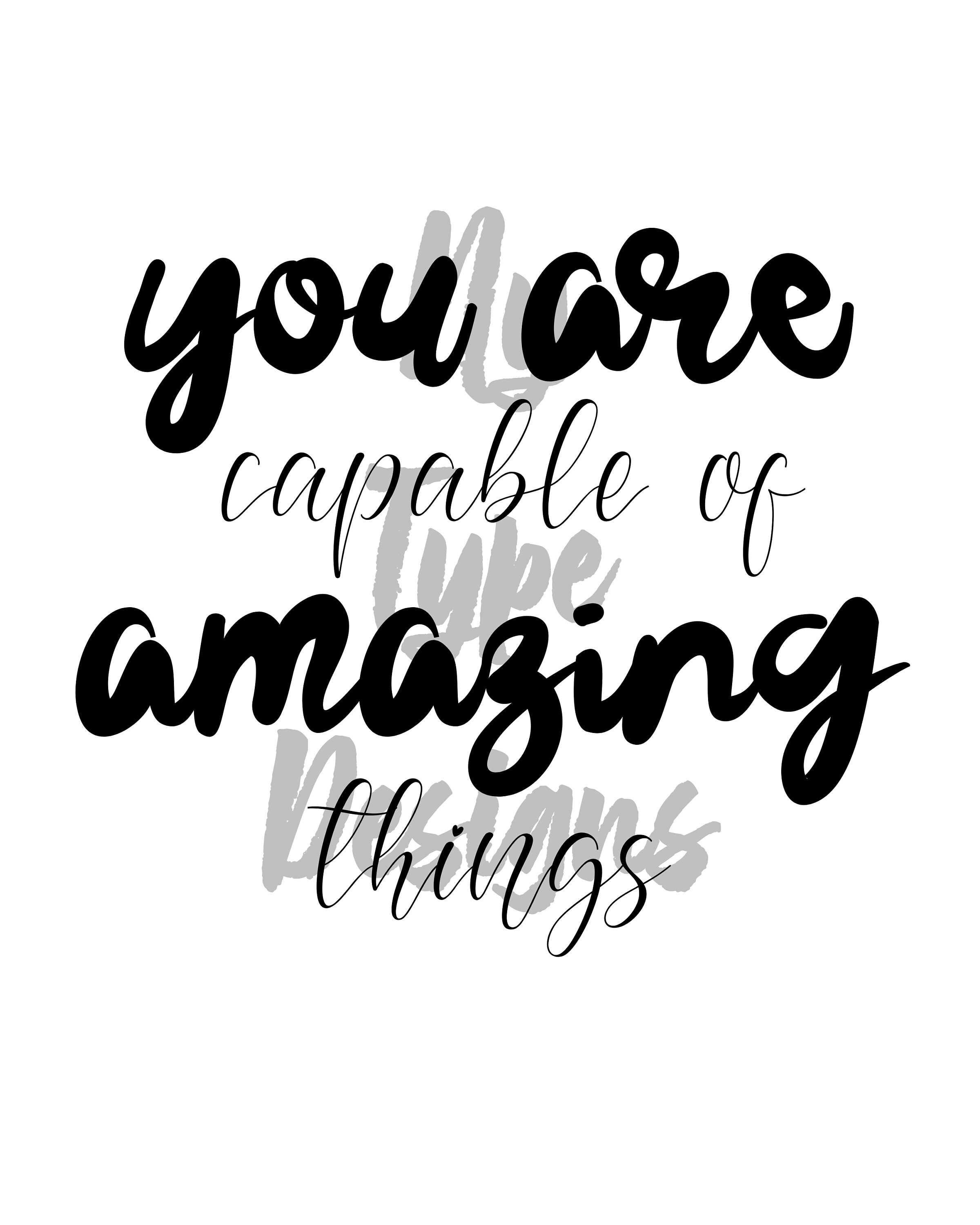 You Are Amazing Sign Instant Download 8x10, Printable, Digital Download ...