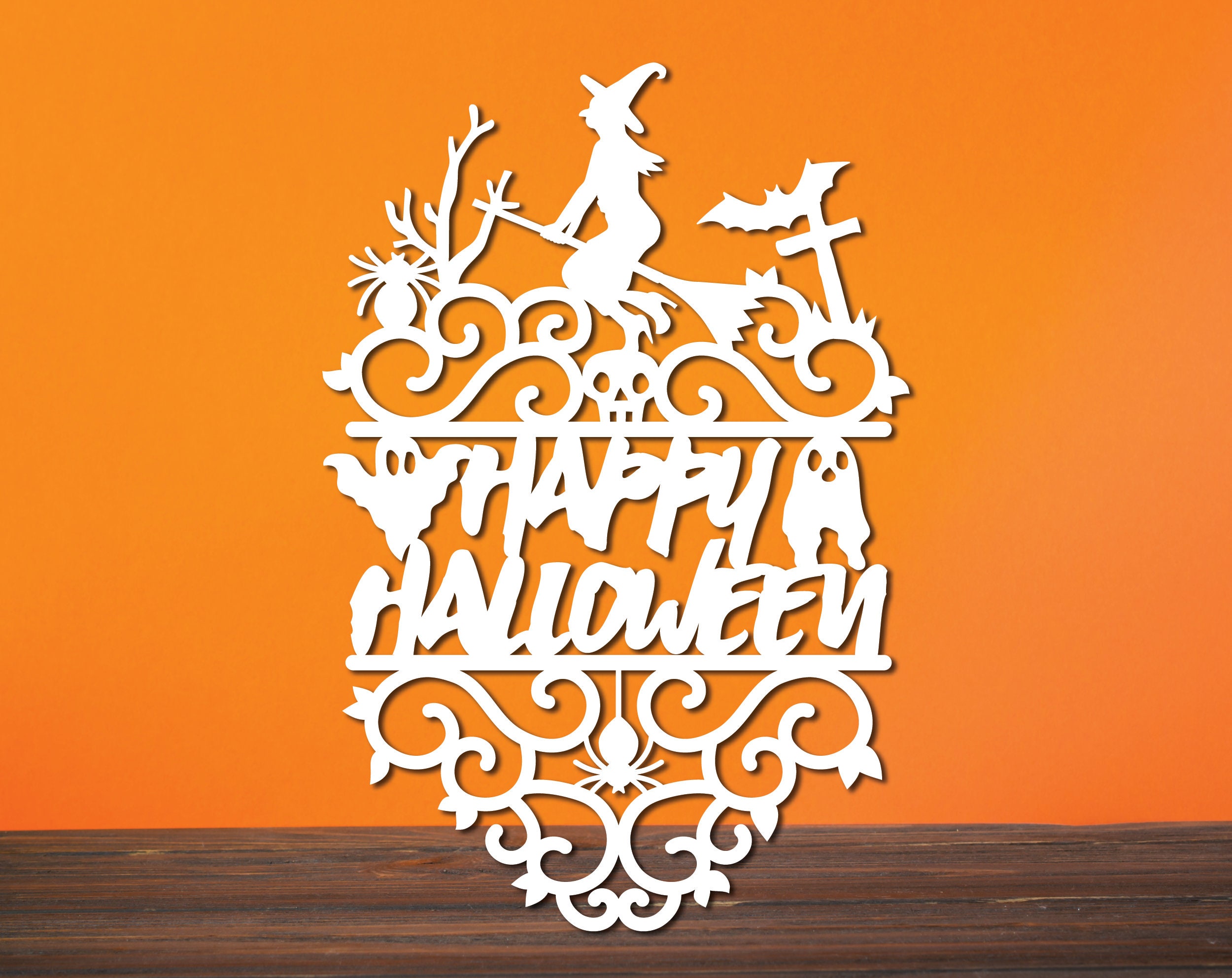 Halloween Panel. Laser Cut Files SVG, DXF, Vector File, Glowforge Files ...