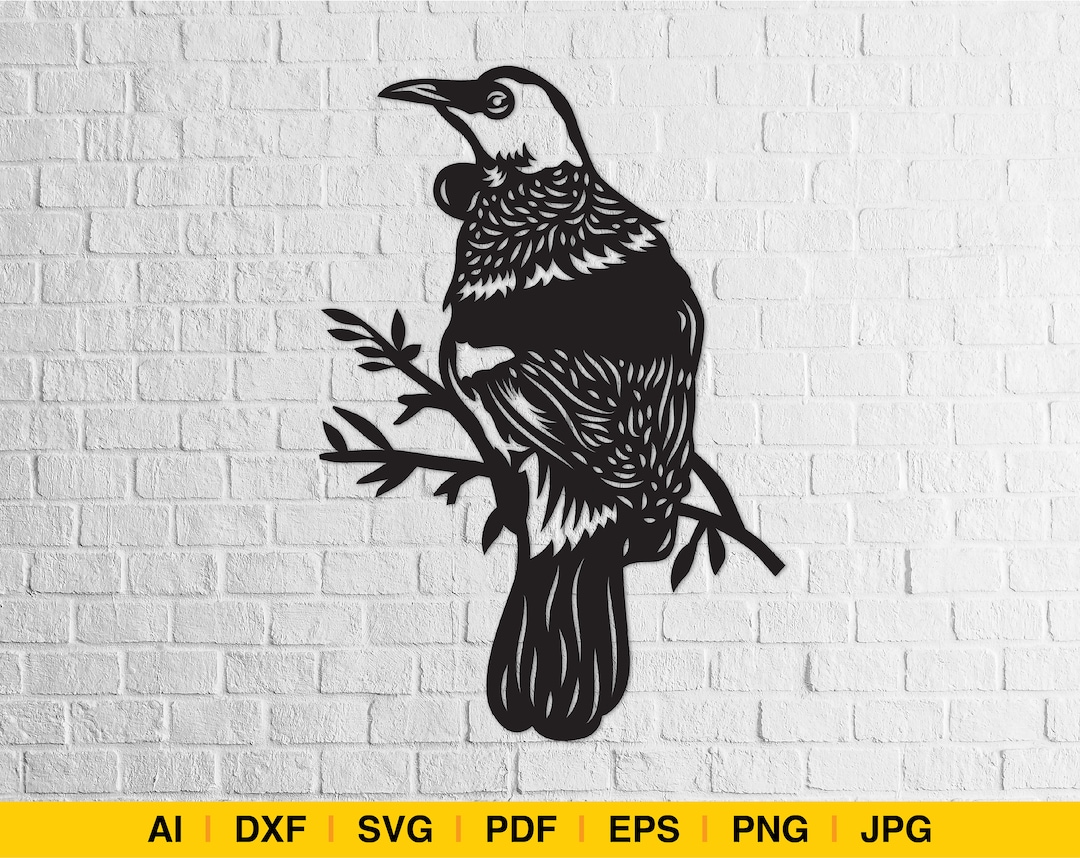 New Zealand Tui Bird Frame / Decor Tui, Tui, SVG File Cutting, EPS ...