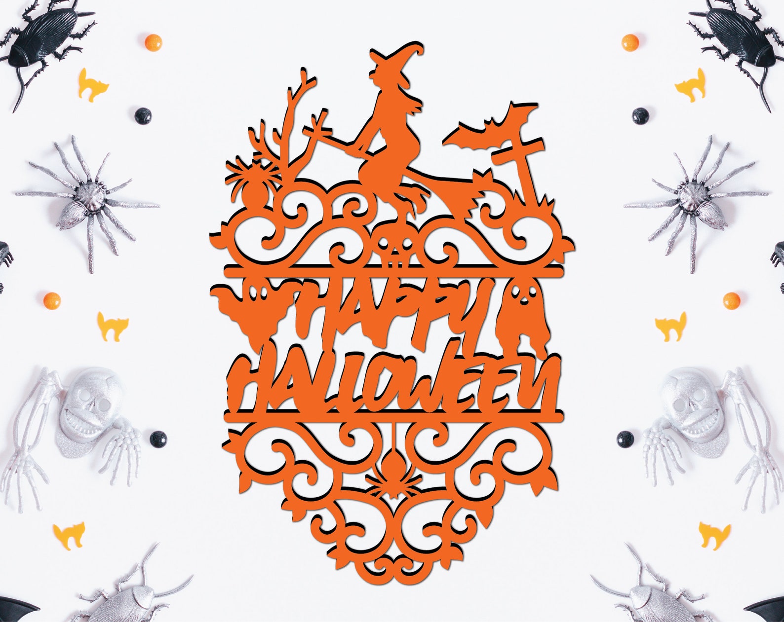 Halloween Panel. Laser Cut Files SVG, DXF, Vector File, Glowforge Files ...