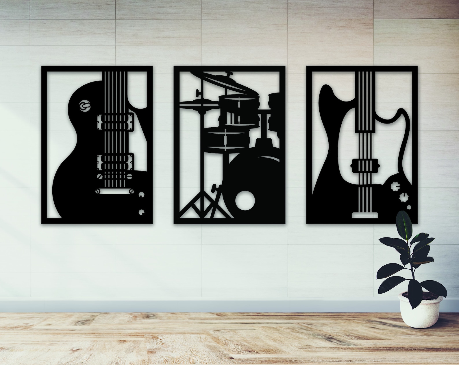 Musical Instrument Frame Svg, Bundle Music Instrument Laser, Bass ...