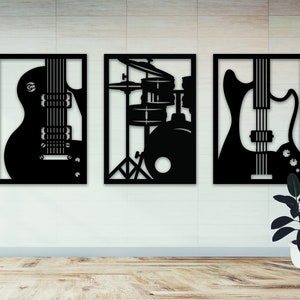 Musical Instrument Frame Svg, Bundle Music Instrument Laser, Bass ...