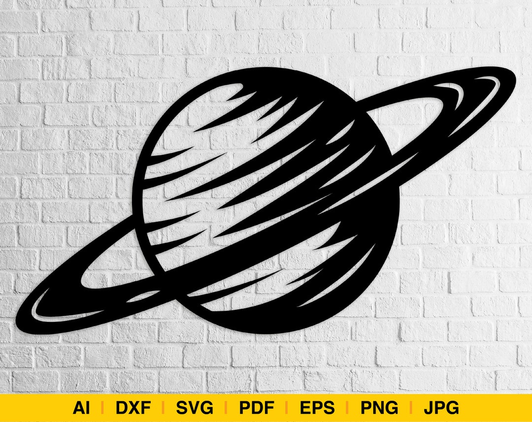 Saturn Wall Artwork. Laser Cut Files SVG, DXF, Vector File, Glowforge ...