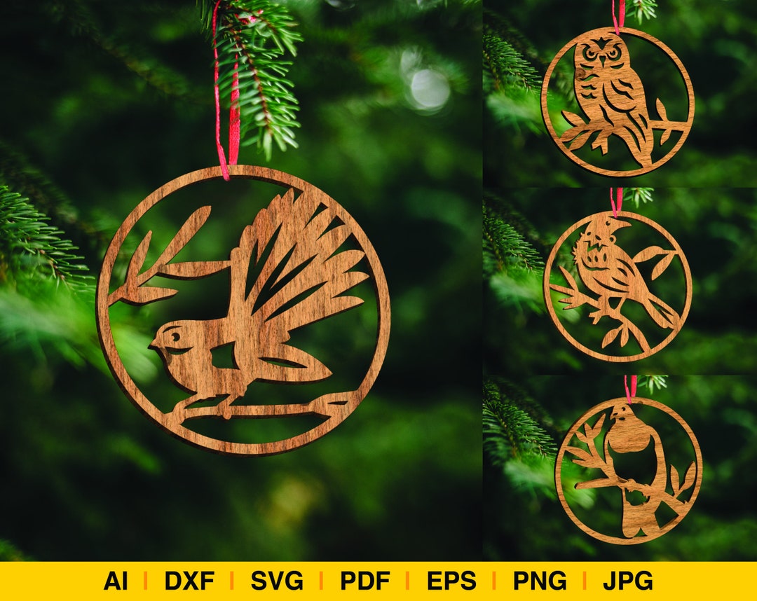 New Zealand Birds Coasters / Chirstmas Decoration Kiwi Fantail, Tui ...