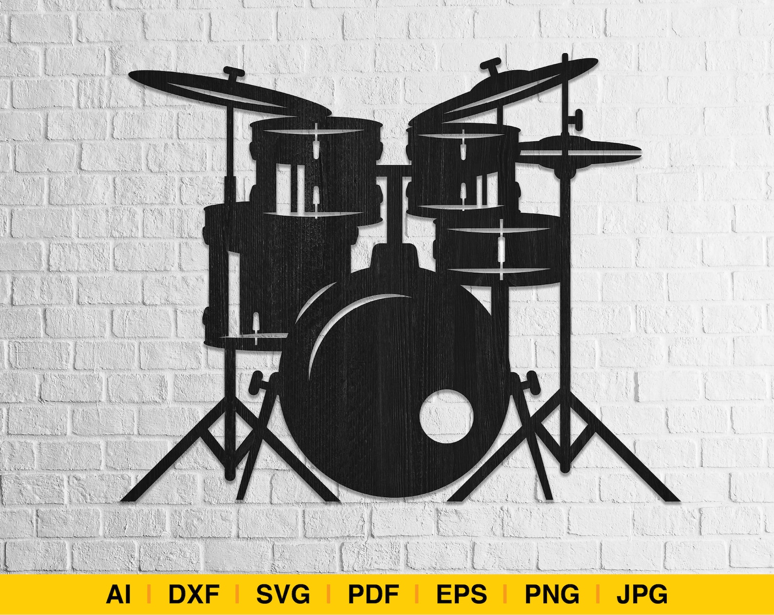 Drum Svg, Drummer Svg, Vector Cut File for Cricut, Laser Cut Silhouette ...
