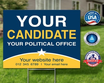Candidate Yard Sign - Etsy