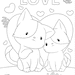 Cute Valentine Animals Coloring Pages Set 2 - Etsy