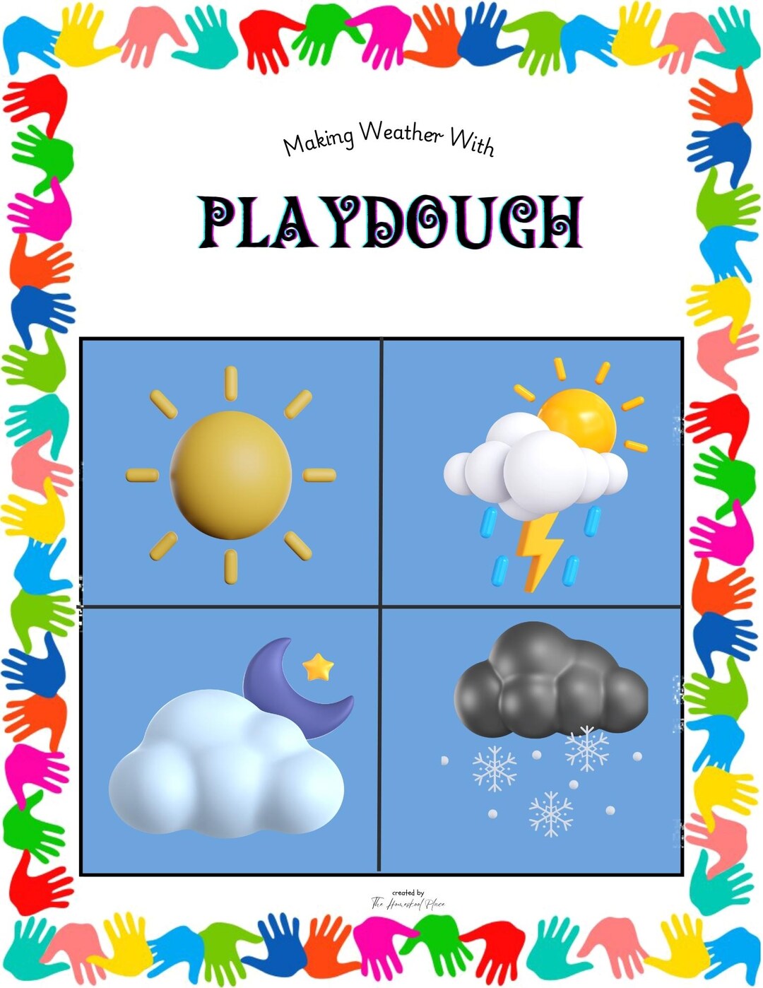 Weather With Playdough - Etsy