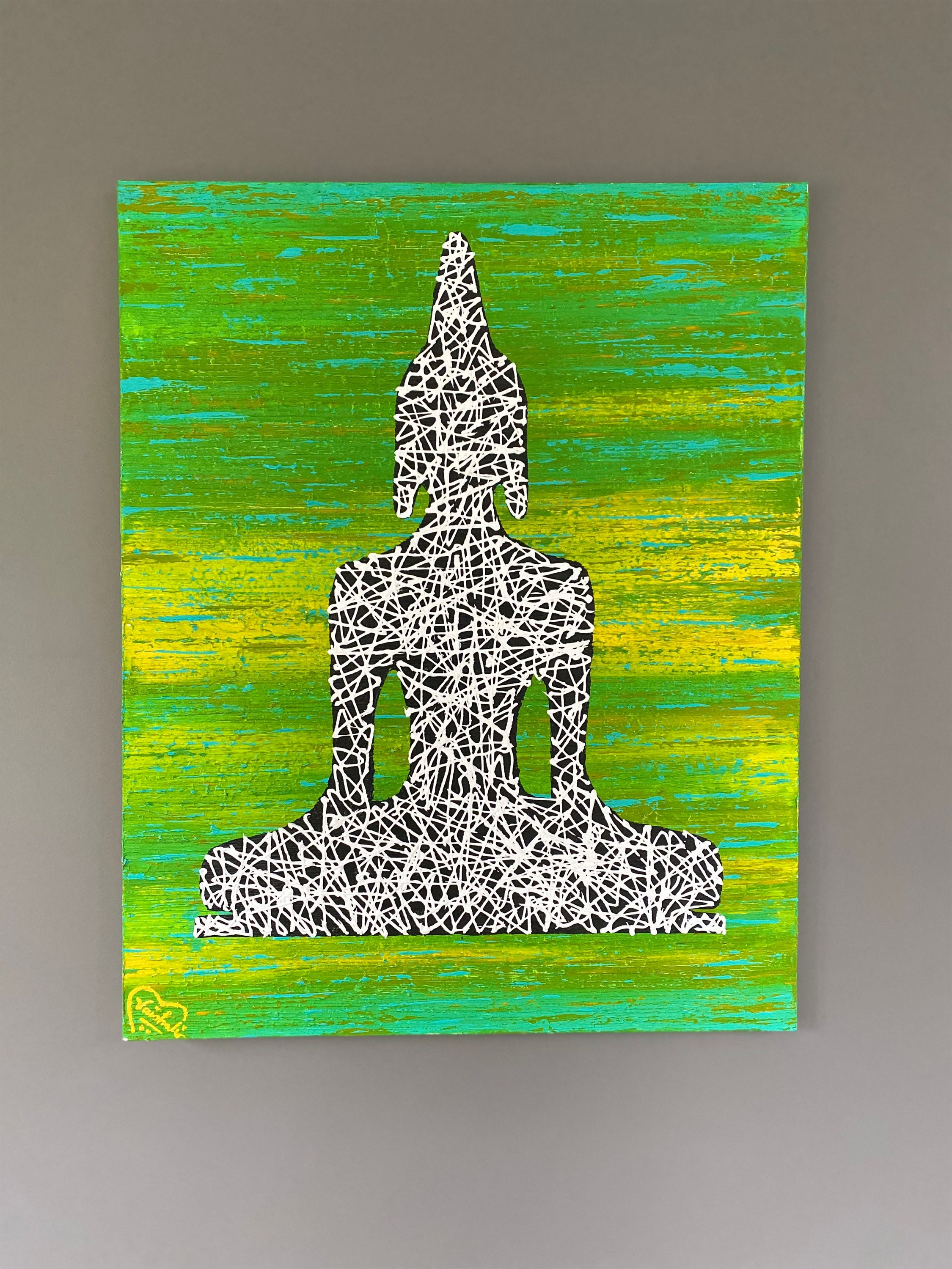 Original Buddha Abstract Painting, Buddha Painting, Buddha Abstract Art ...