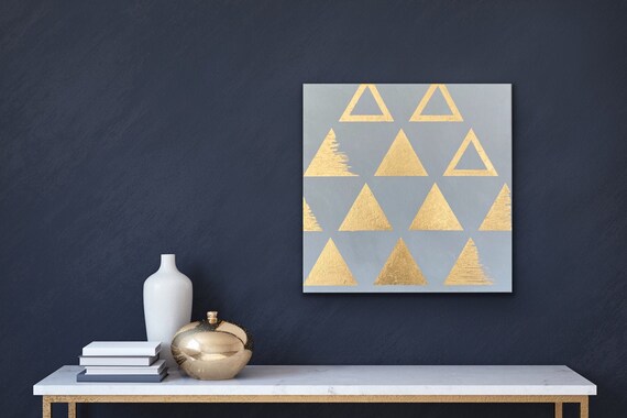 Triangle Modern Art Geometric Decor Minimalist Art Modern - Etsy
