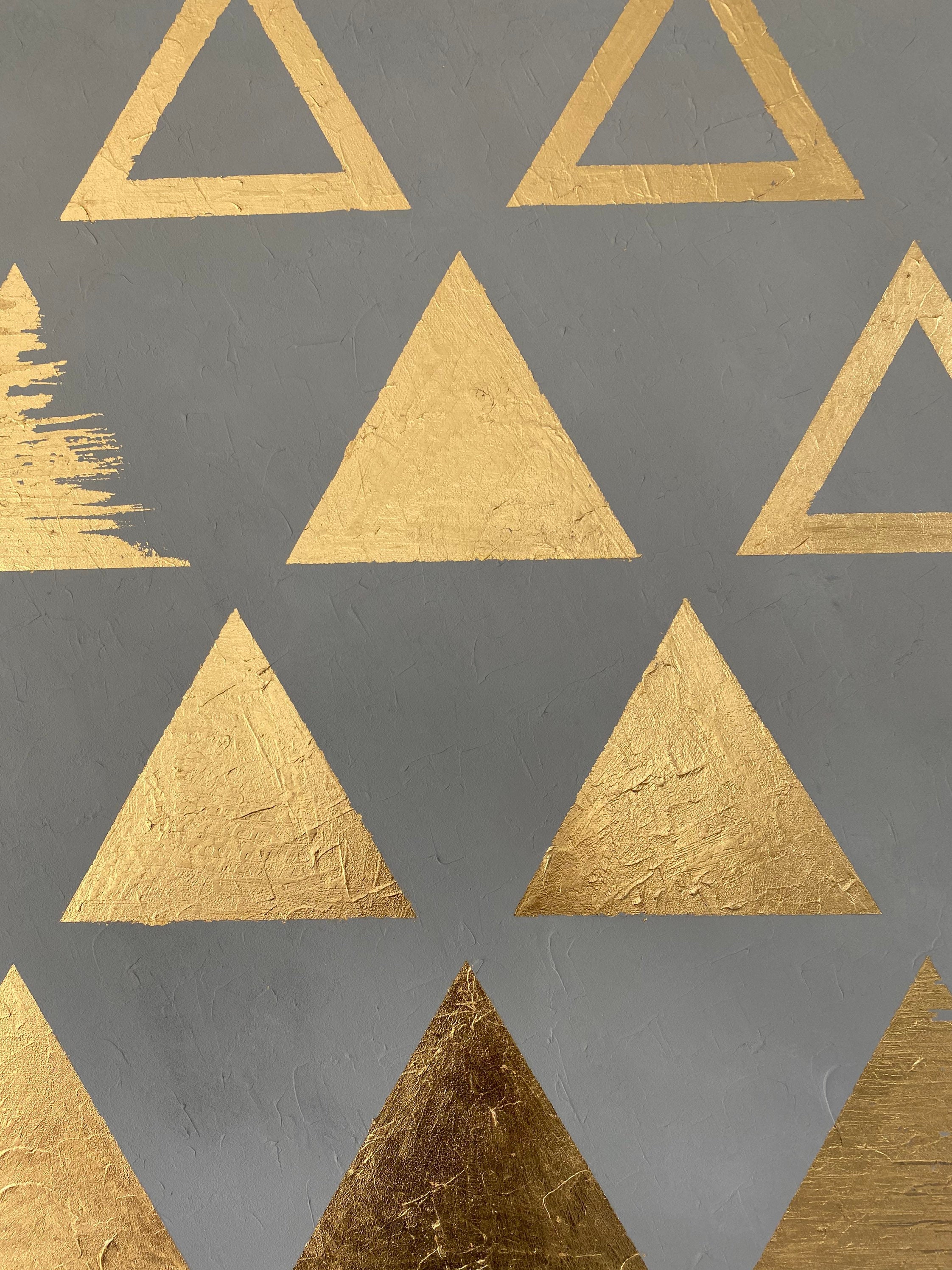 Triangle Modern Art, Geometric Decor, Minimalist Art, Modern Painting ...