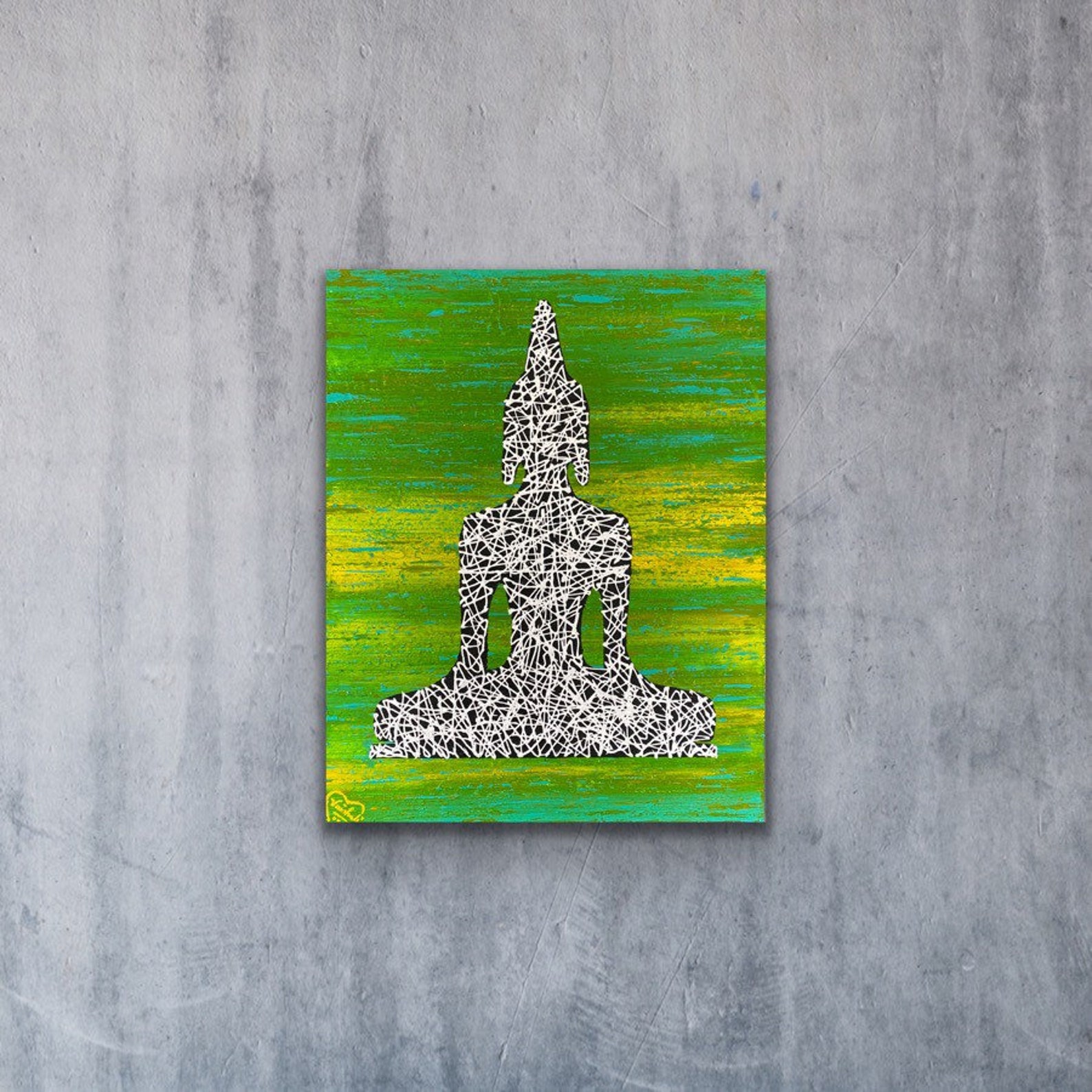 Original Buddha Abstract Painting, Buddha Painting, Buddha Abstract Art ...