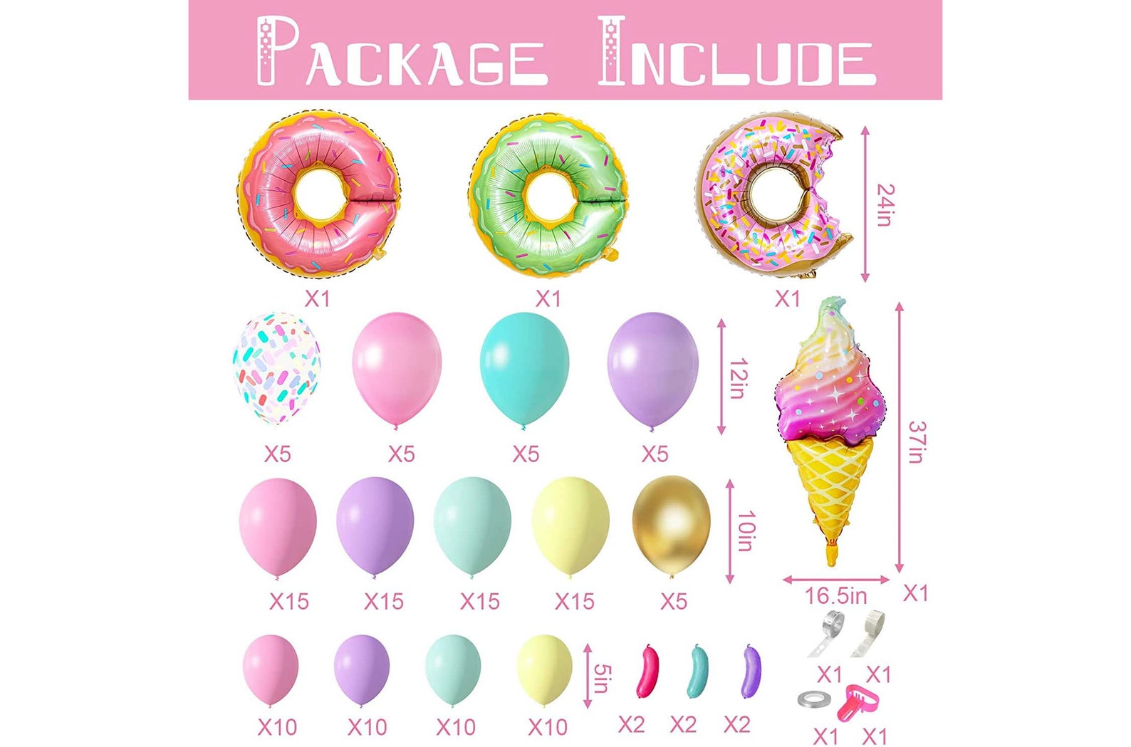 139pcs Pastel Donut Balloon Garland Arch Kit Donut Sweet One - Etsy