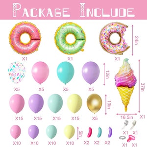 139pcs Pastel Donut Balloon Garland Arch Kit Donut Sweet One - Etsy