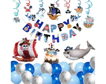 Pirate Happy Birthday Banner - Etsy