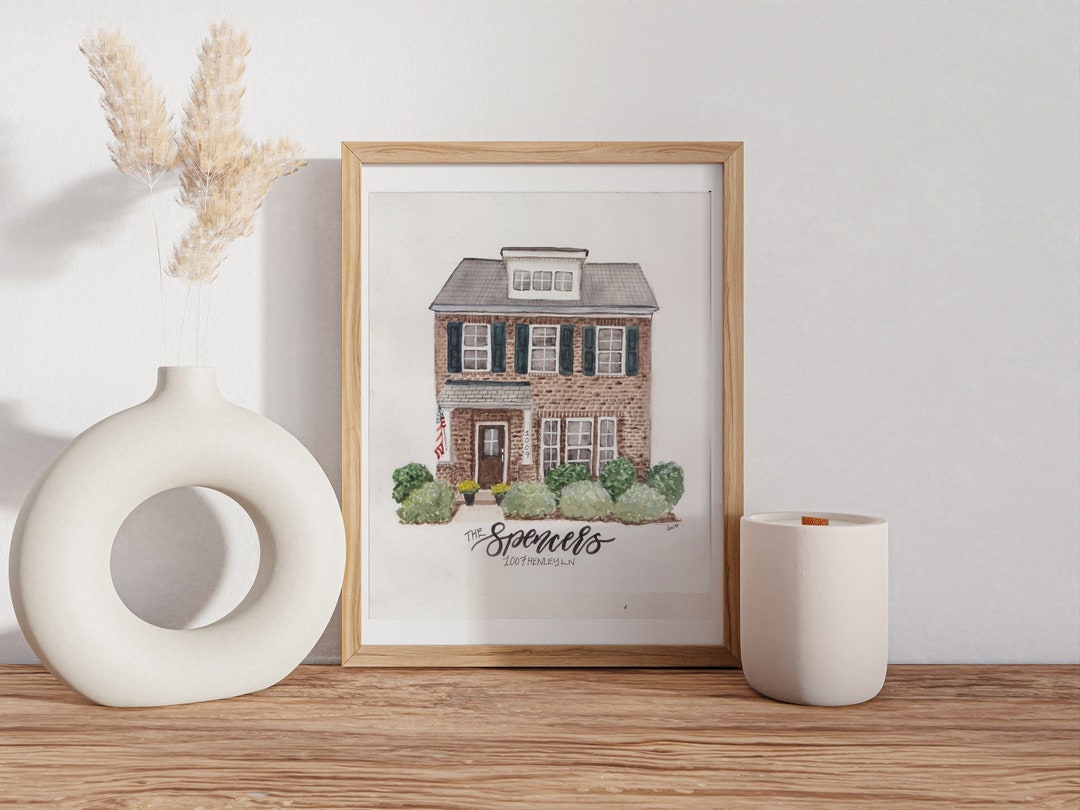 Custom Hand-painted House Portrait, Home Painting, Personalized ...