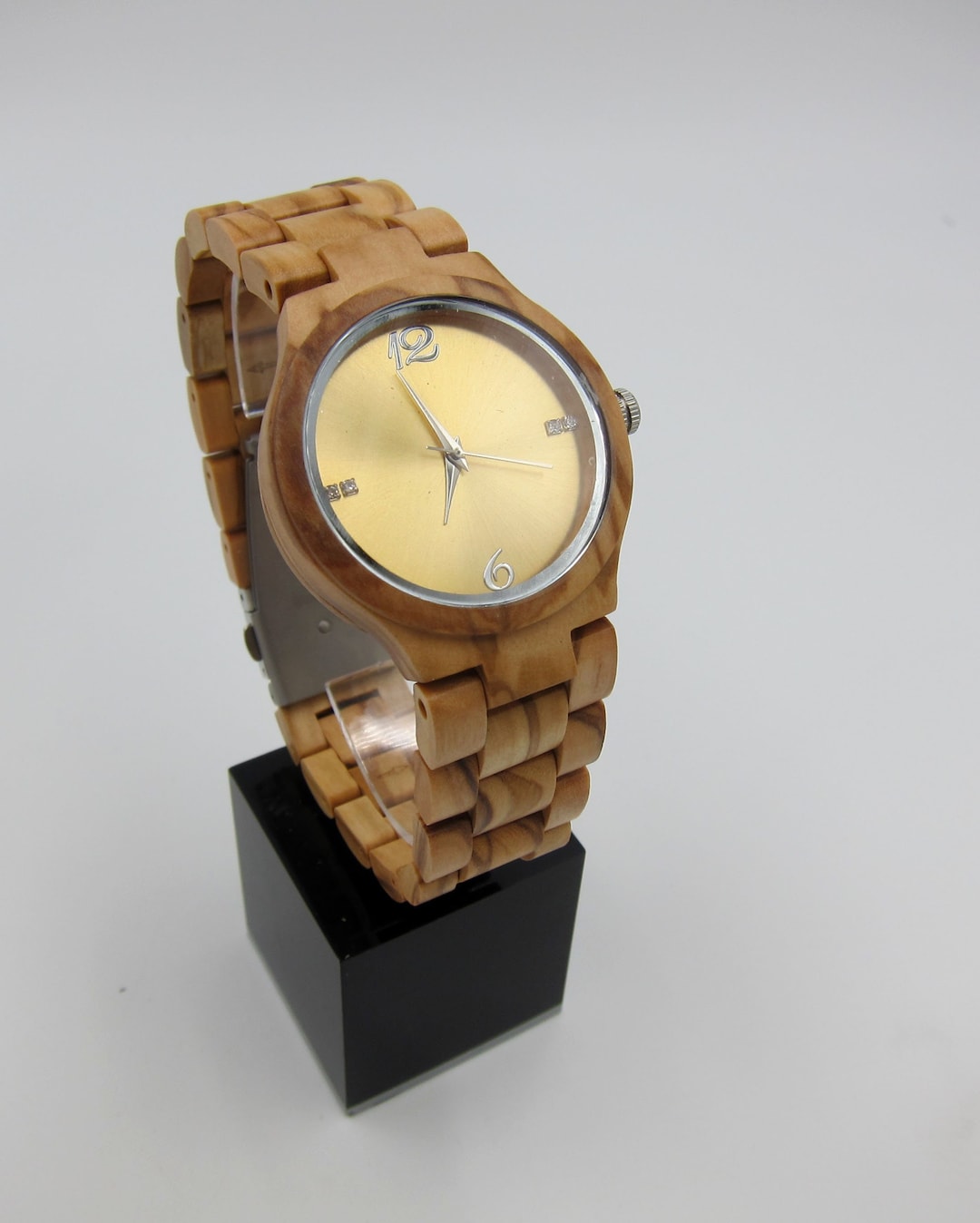 Amazing ECO Watch Co. Olive Wood Watch With Gold Color Dial and ...