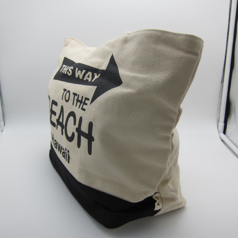 This Way to the Beach Large Sized Hawaiian Cotton Heavy Weave | Etsy